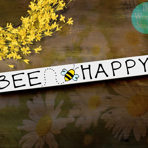 Wood Block Bee Sign - Etsy