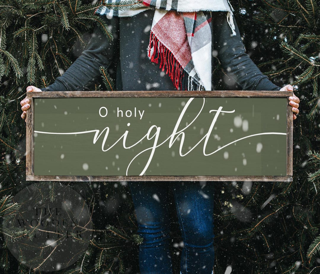 Christmas Signage, O Holy Night Sign, Religious Christmas Sign, O Holy ...