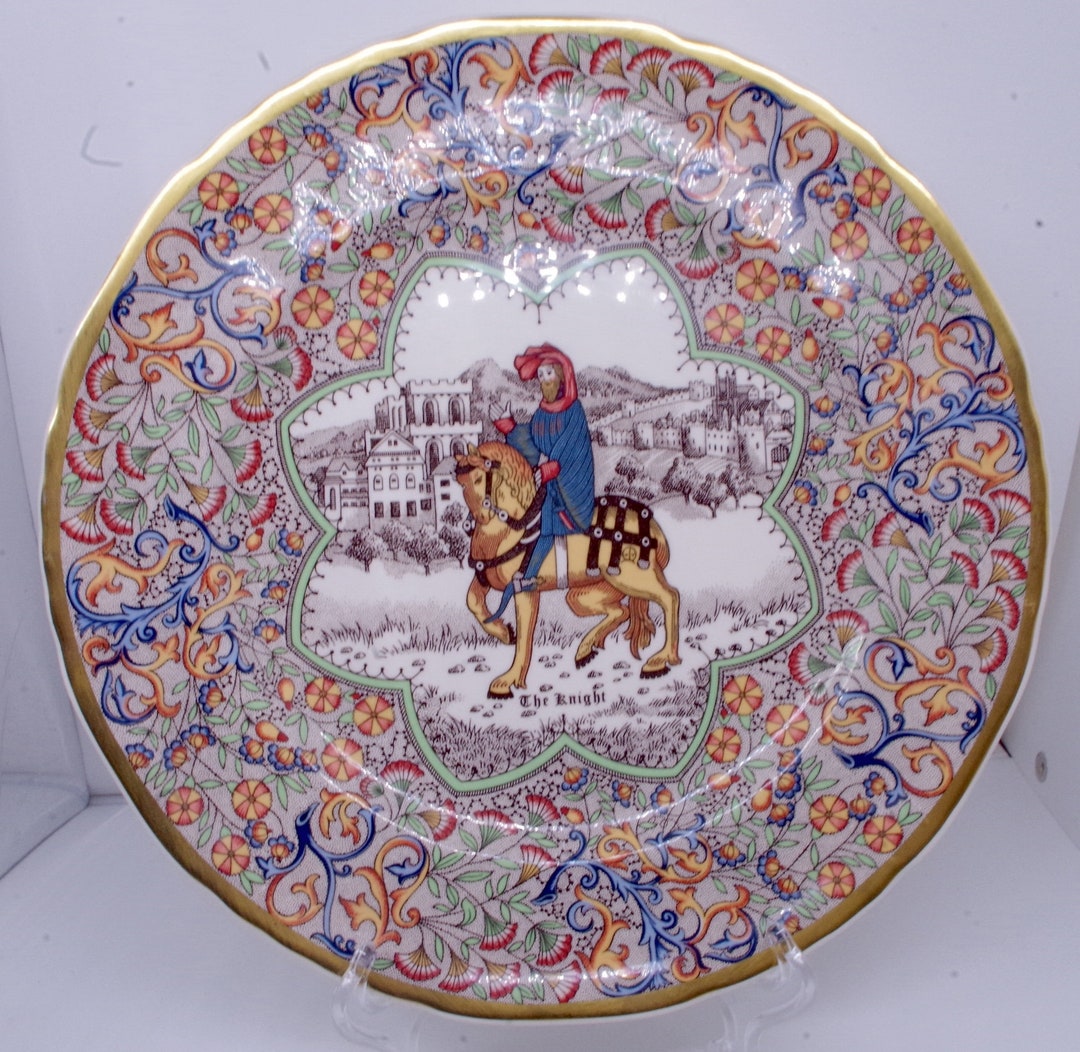 Decorative Plate Vintage Mason's Plate Chaucer's Canterbury Pilgrims ...