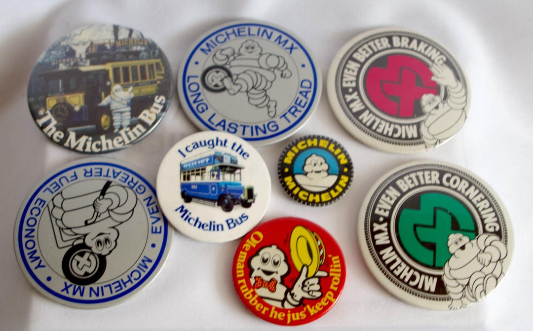 MICHELIN MAN Vintage Pin Badges - Etsy