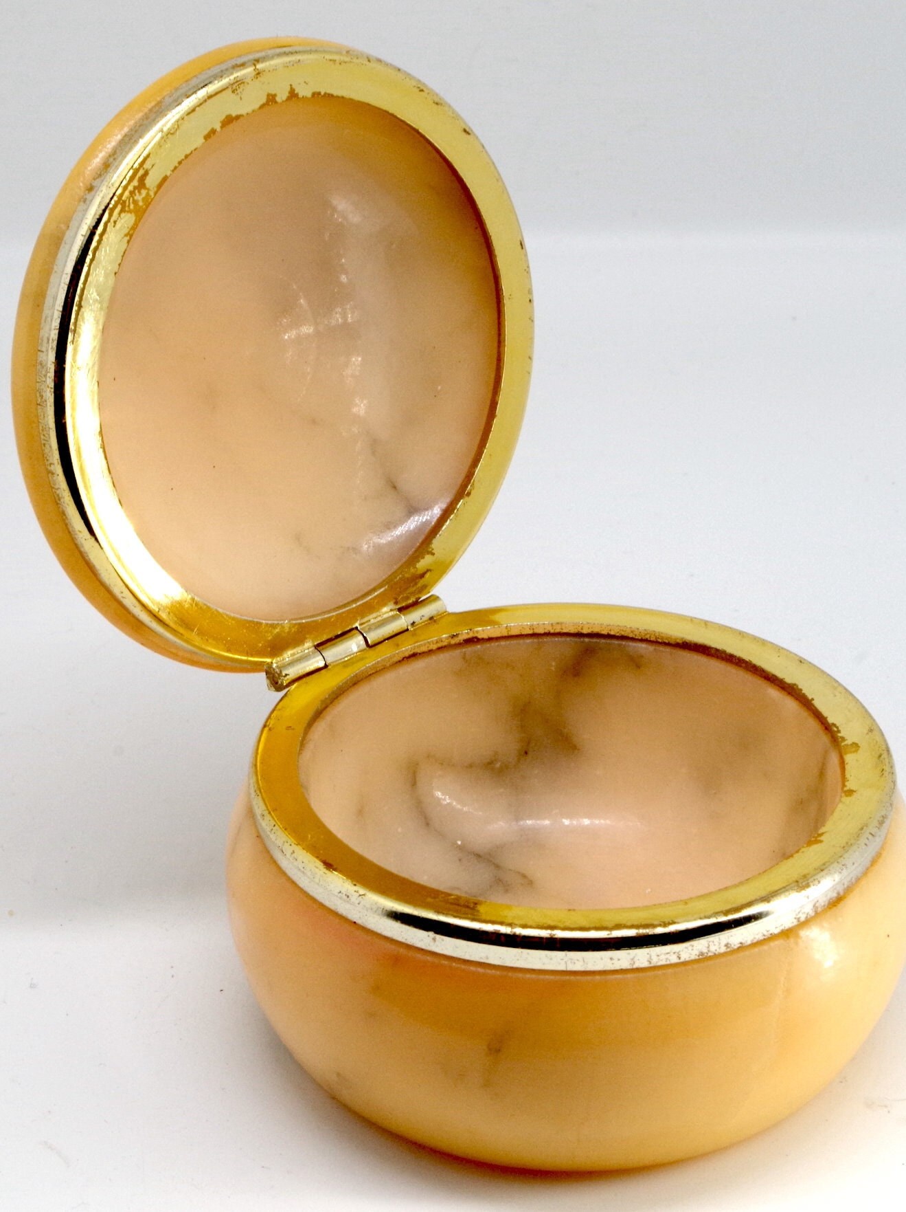 Vintage Hand Carved Genuine Alabaster Jewelry Box, Made in Italy. - Etsy