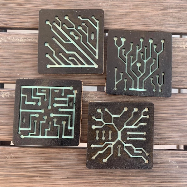 Circuit Board Coaster Etsy