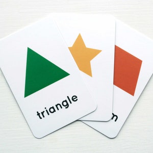 English Language Learn Shapes Flashcards - Etsy UK
