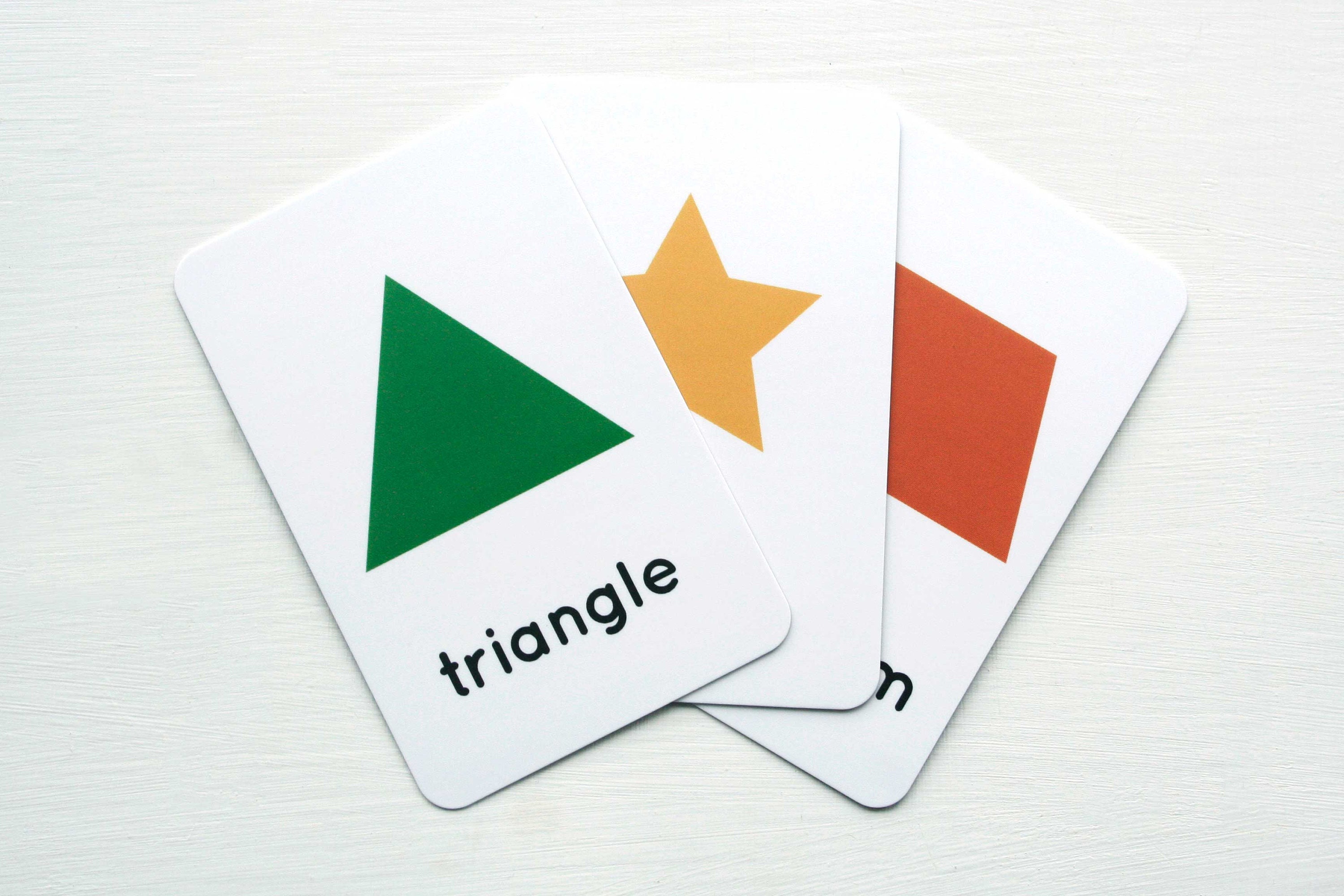English Language Learn Shapes Flashcards - Etsy UK