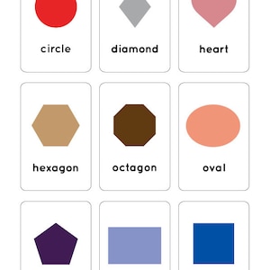 English Language Learn Shapes Flashcards - Etsy UK