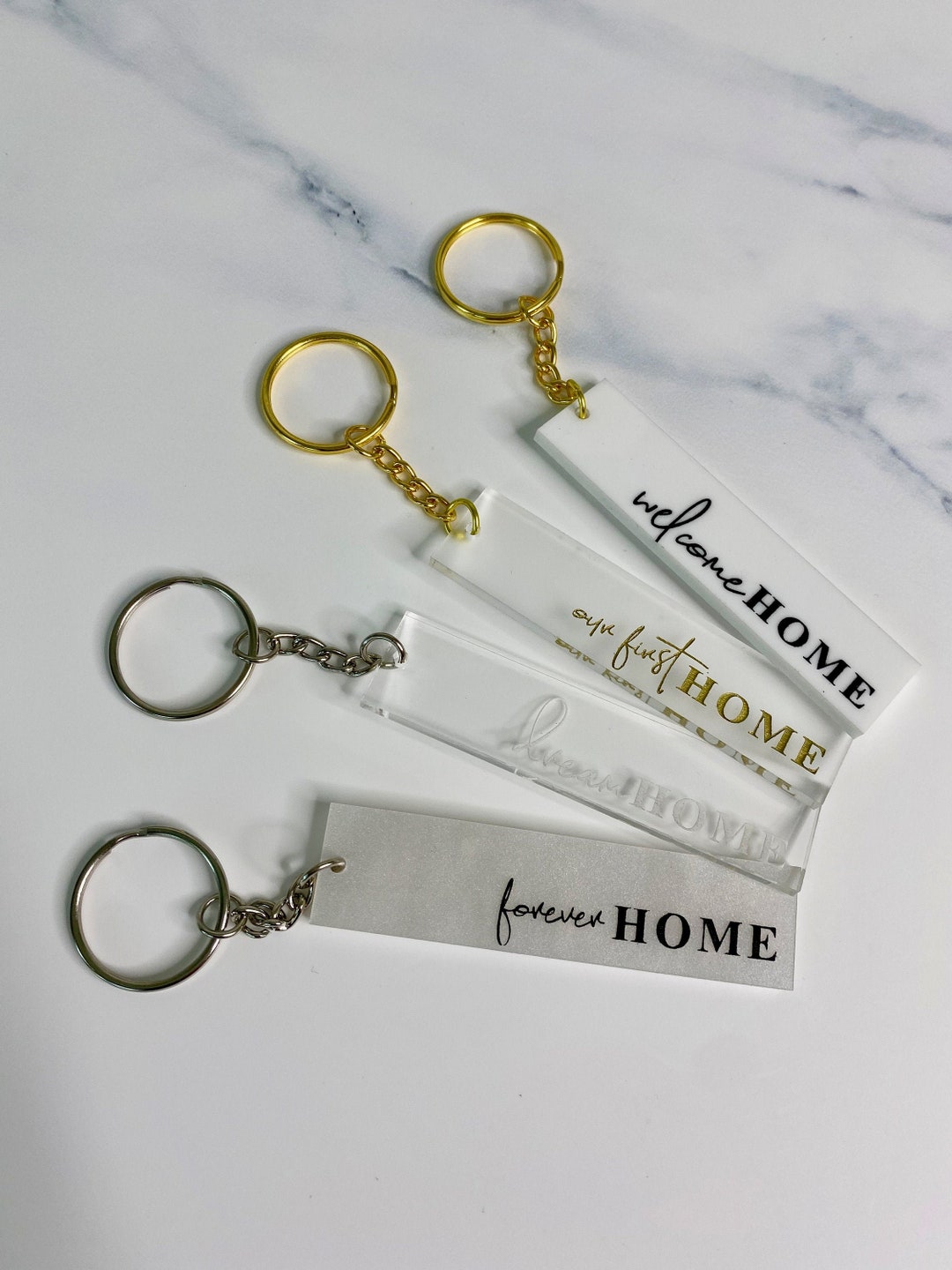 Forever Home Keychain - Welcome Home Keychain - Our First Home Keychain ...
