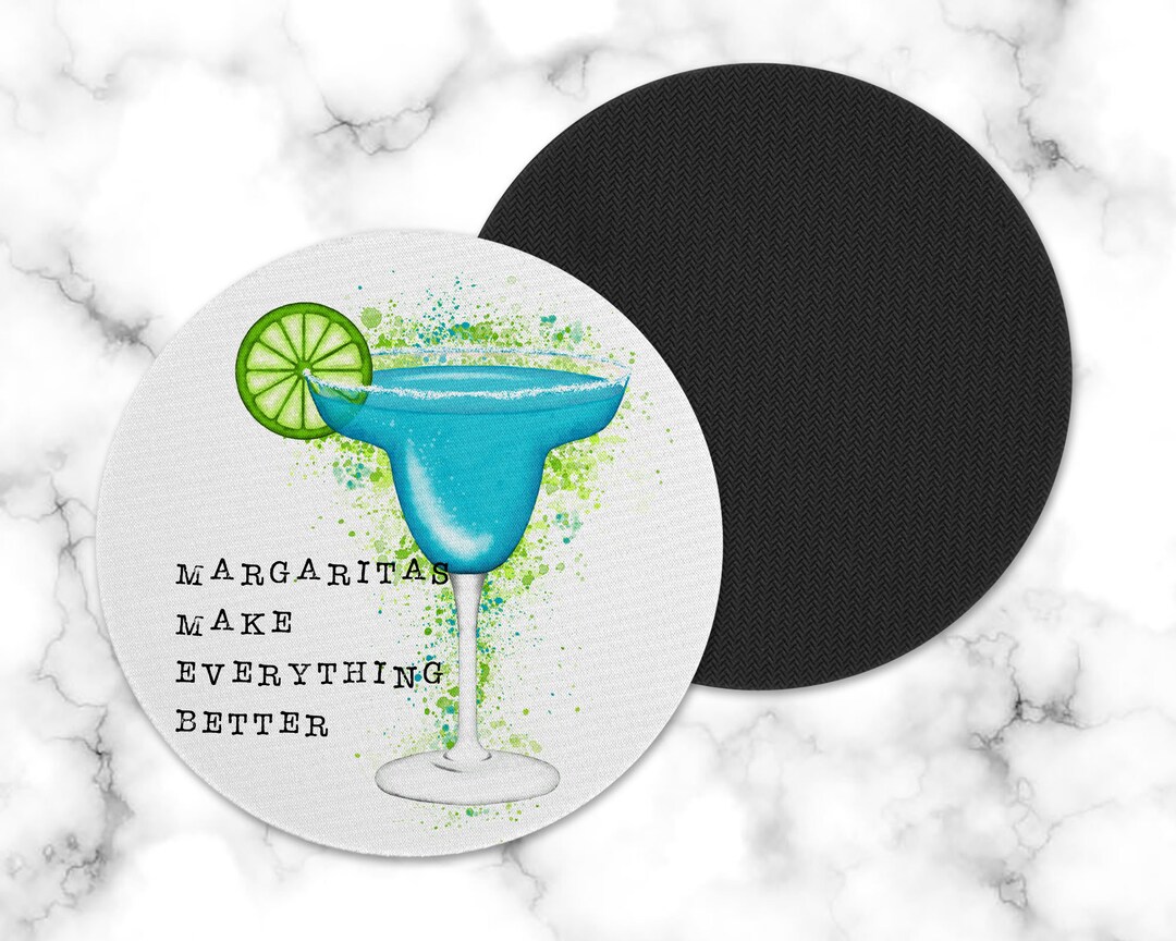 Blue Margarita Drink Coaster - Las margaritas redondas hacen que todo ...