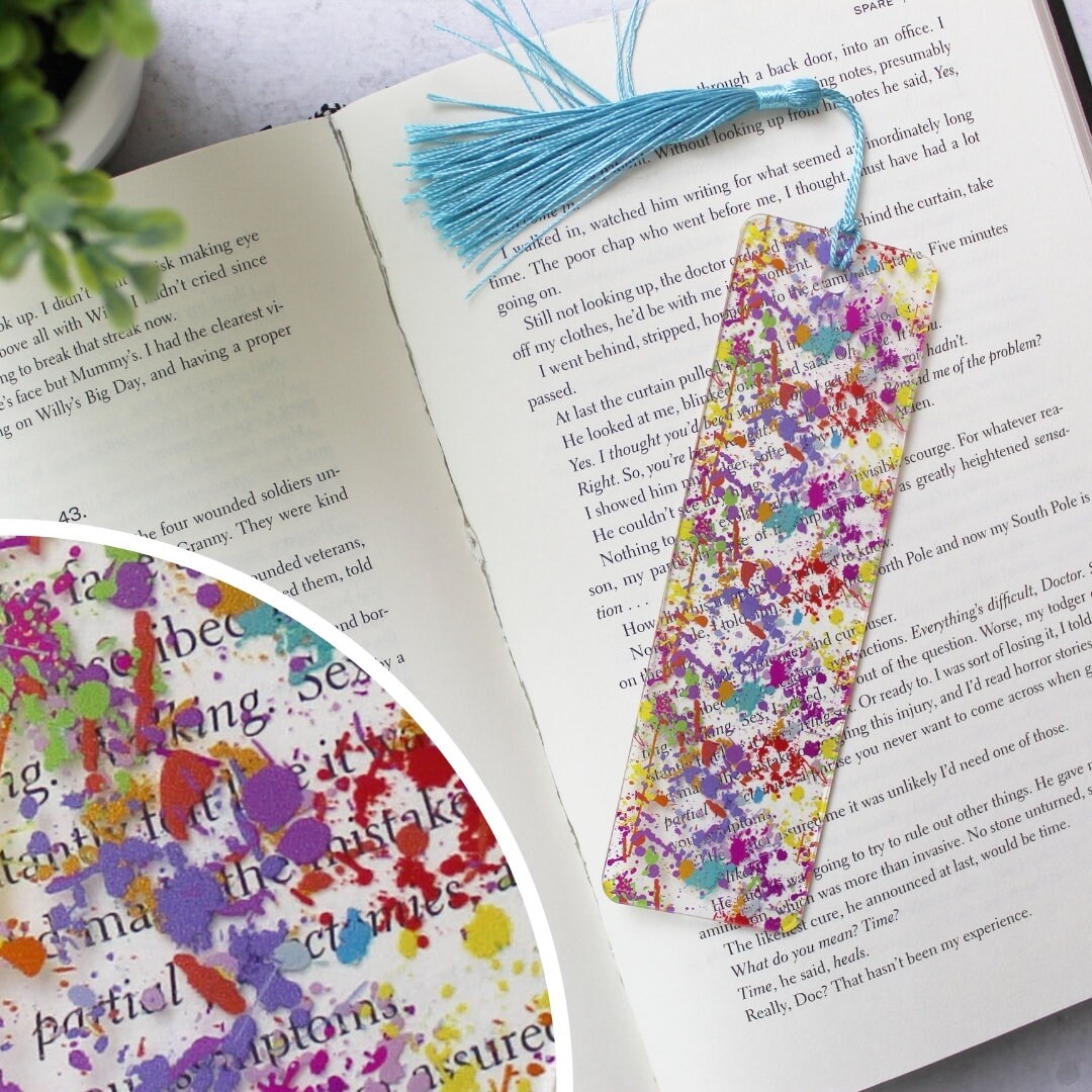 Paint Splatter Bookmark - Easter Basket Stuffer - Teacher Gift ...