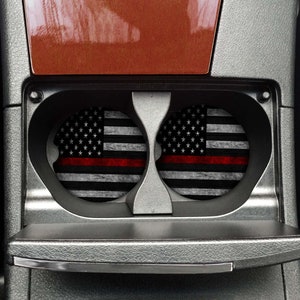 Thin Red Line Car Coasters: American Flag Firefighter Gift (set of 2 ...
