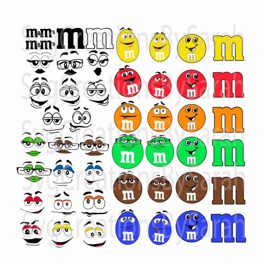 Layered Files, Face Svg, SVG for Cricut, Digital Files, Digital Vector ...