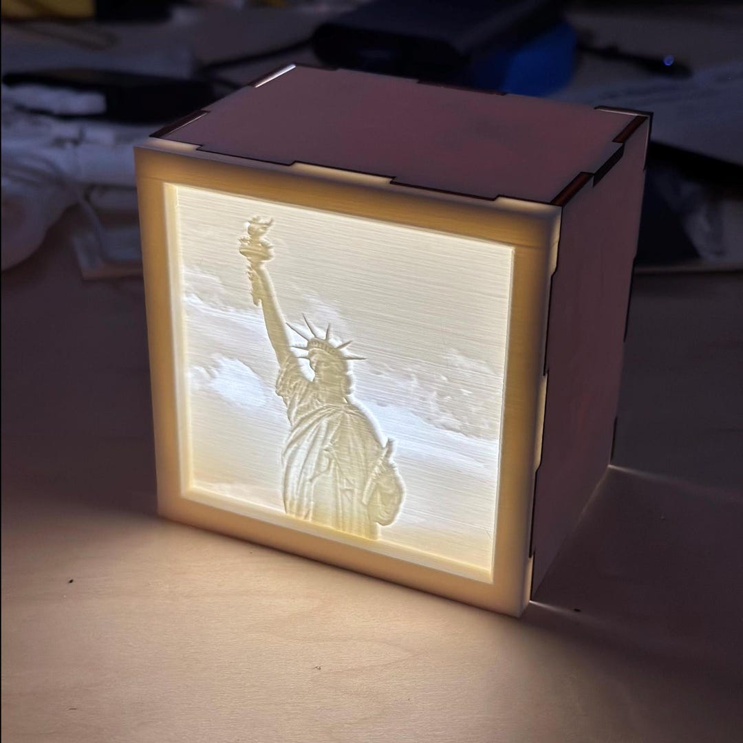 Lithophane Light Box Kit, 3D Printed Parts & Laser Cut Wood Plates With ...