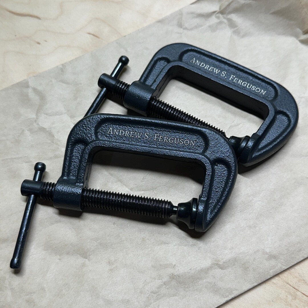 Personalized 2” Metal C-clamp – Heavy-duty Cast Iron Personalized Tool ...