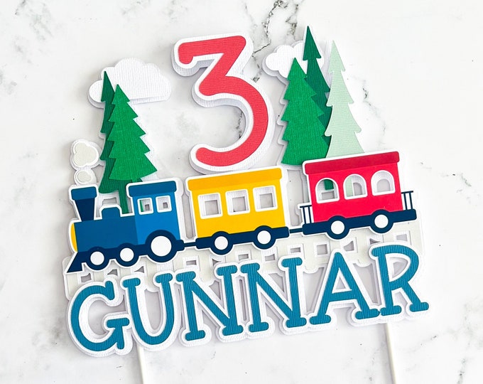 Train Cake Topper Train Birthday Party - Etsy