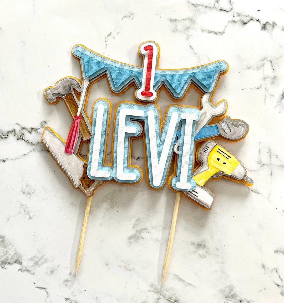 Custom Cake Topper Tools Cake Topper First Birthday Cake - Etsy