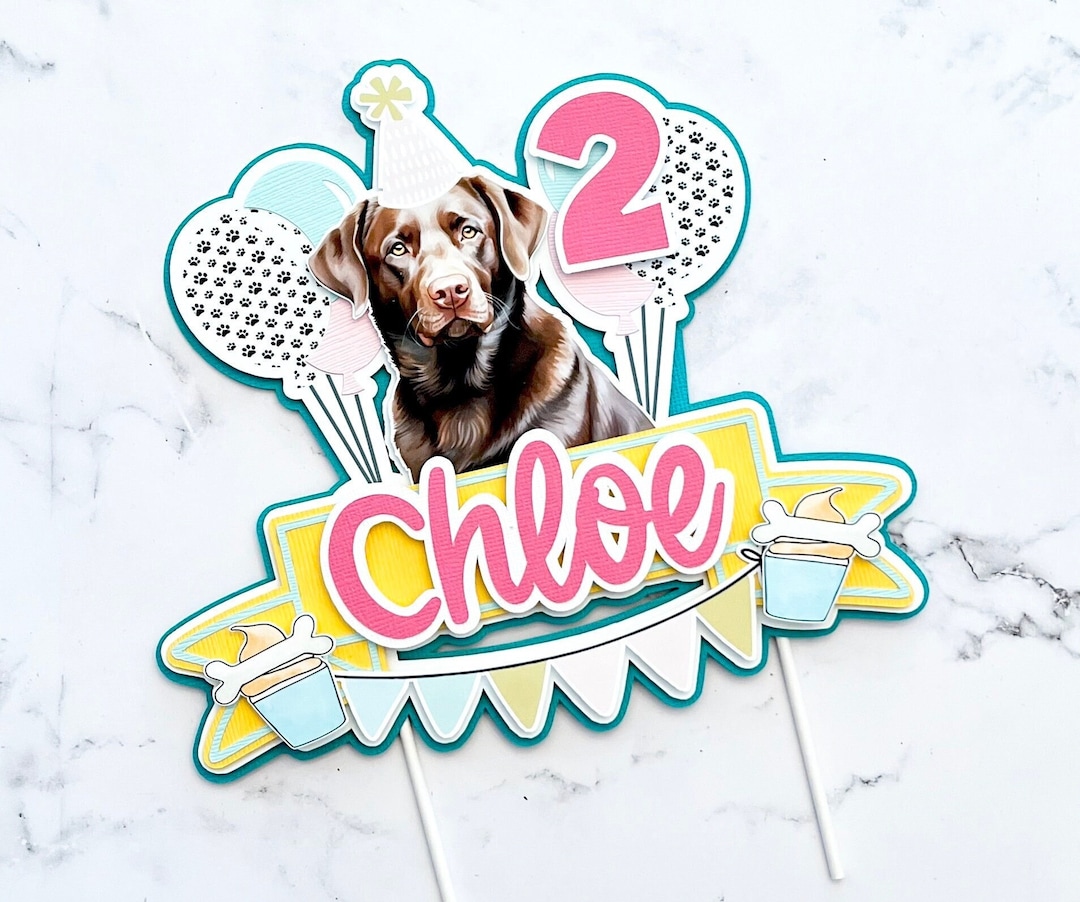 Dog Cake Topper Birthday Cake Topper Puppy Cake Topper - Etsy