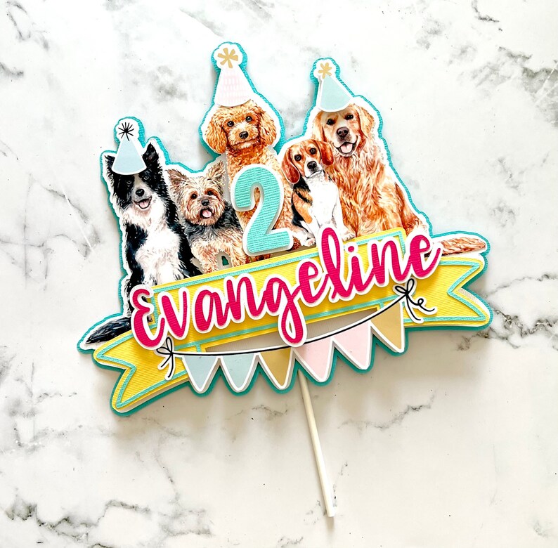Dog Cake Topper Birthday Cake Topper Puppy Cake Topper - Etsy