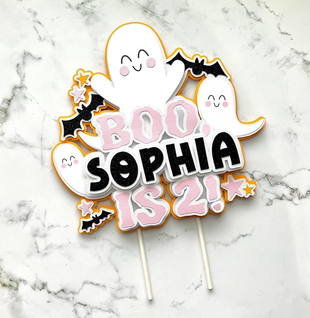 Halloween Cake Topper Boo Cake Topper Ghost Cake Topper - Etsy