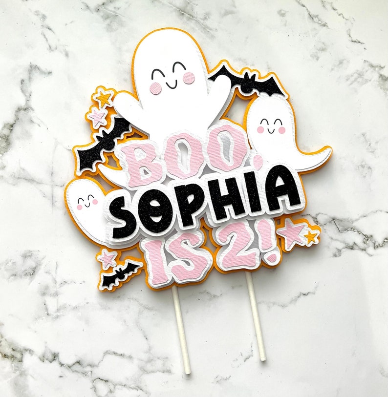 Halloween Cake Topper Boo Cake Topper Ghost Cake Topper - Etsy