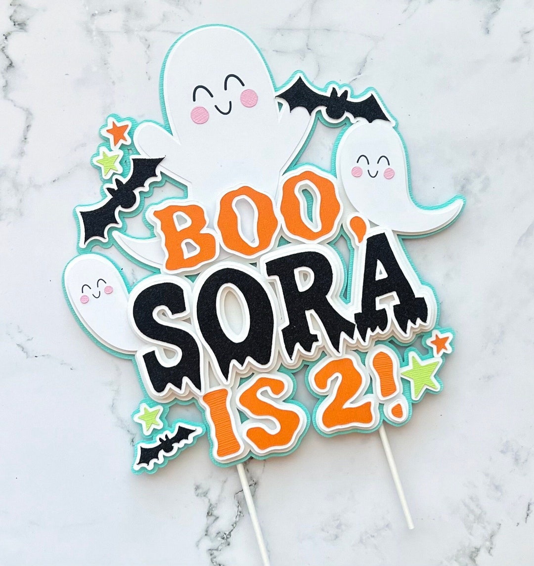 Halloween Cake Topper Boo Cake Topper Ghost Cake Topper Boo I'm Two - Etsy