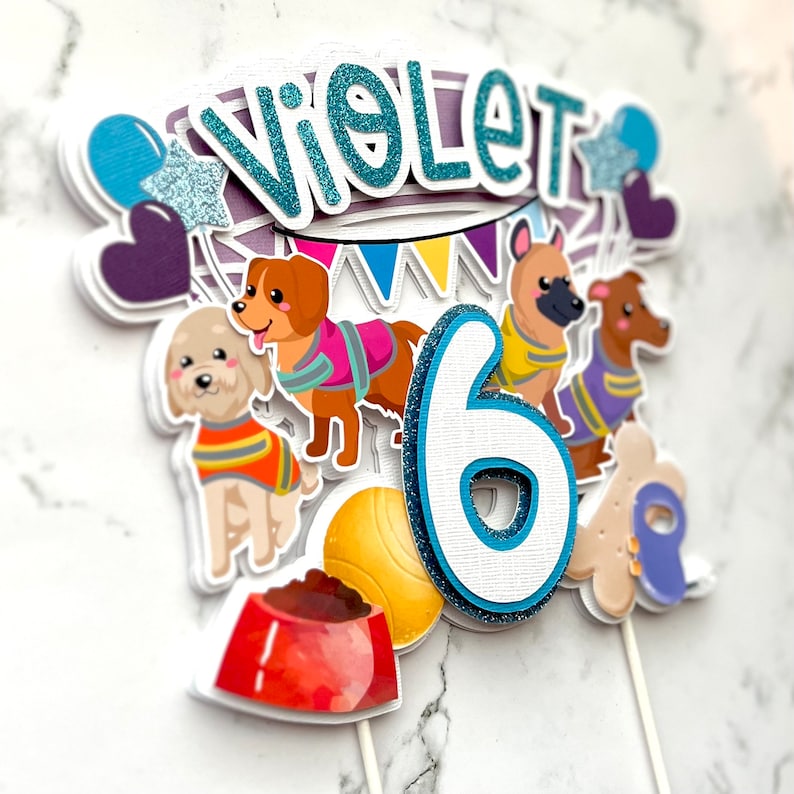 Dog Cake Topper Birthday Cake Topper Puppy Cake Topper - Etsy
