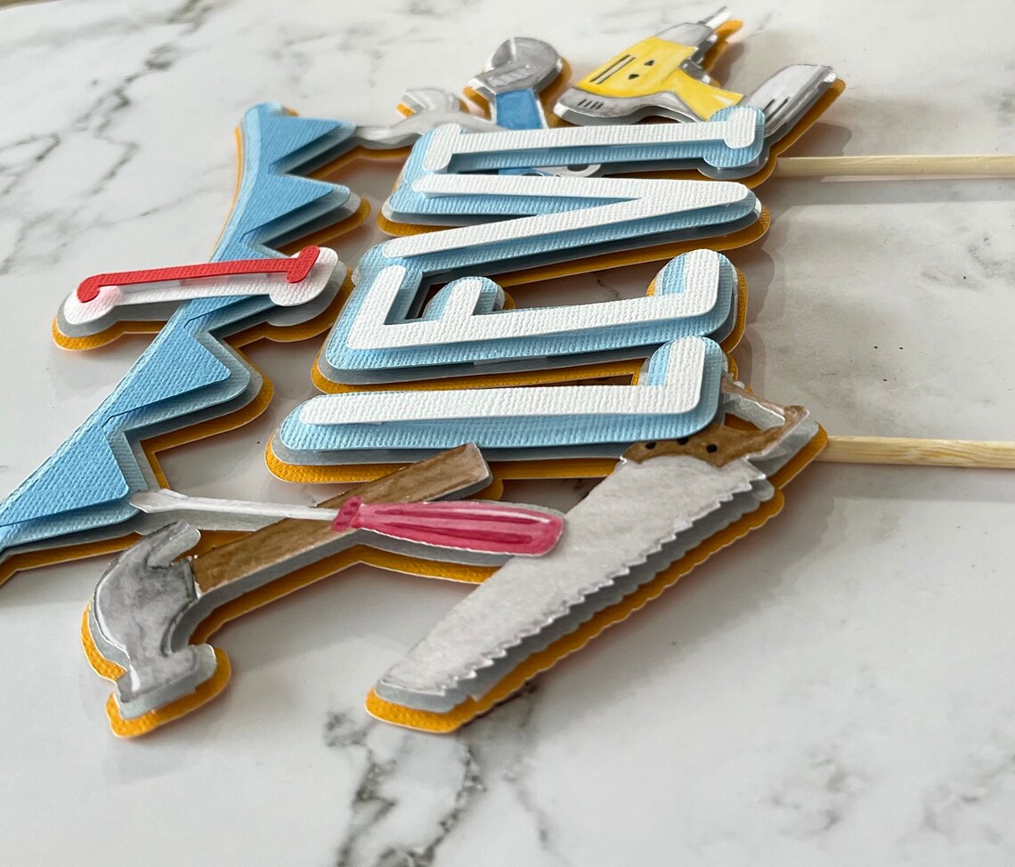 Custom Cake Topper Tools Cake Topper First Birthday Cake - Etsy