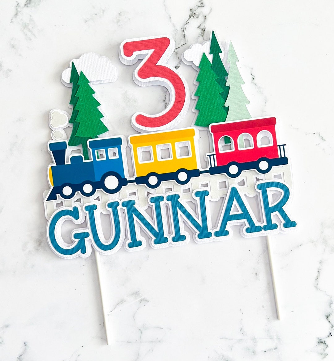 Train Cake Topper Train Birthday Party - Etsy