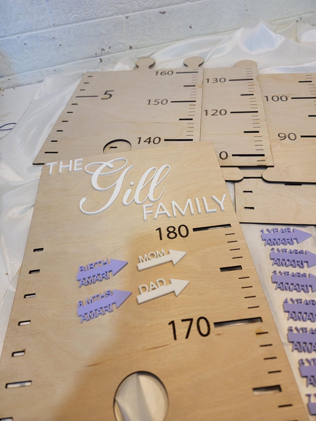 Personalized Growth Chart / Family Growth Chart / Customized / Wood ...