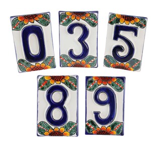 Mexican Tile House Numbers Address Numbers Ceramic House Number ...