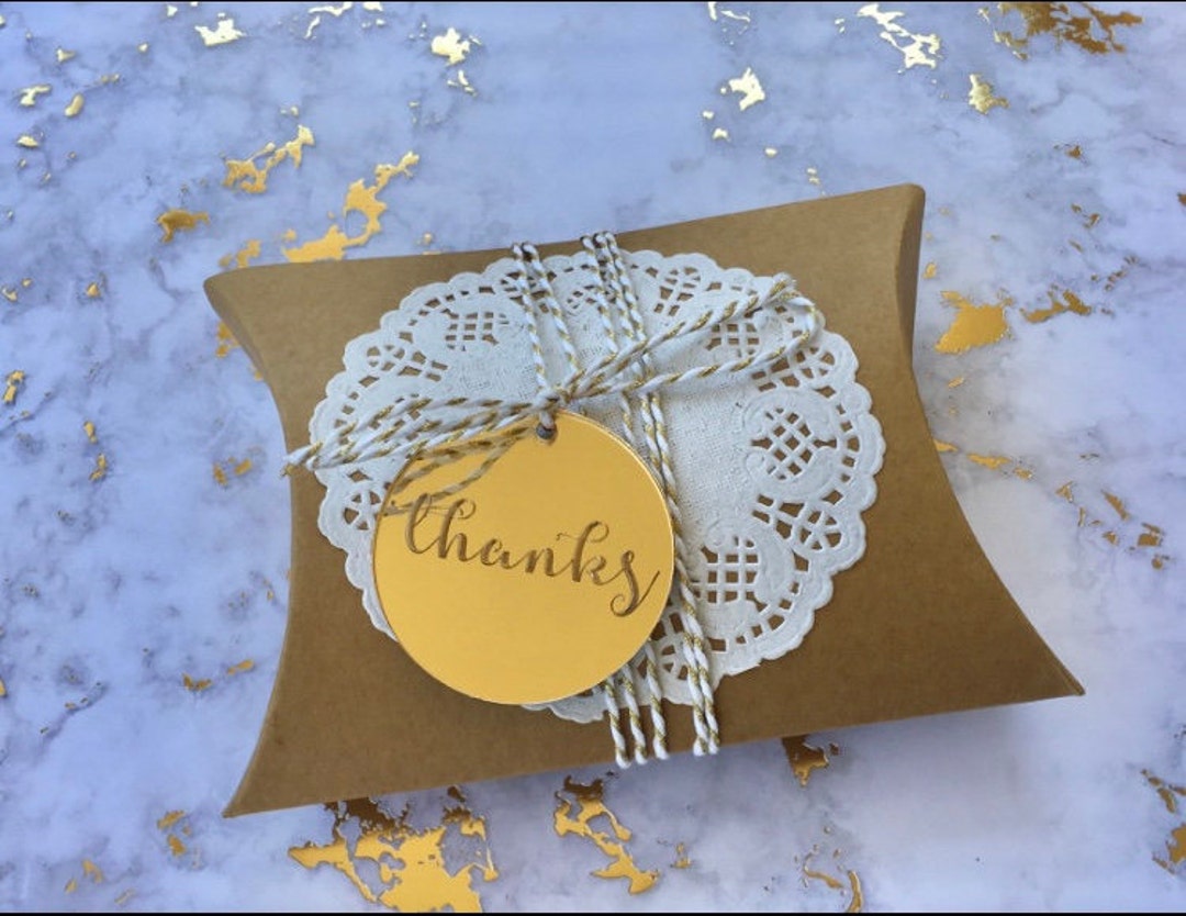 Acrylic Laser Engraved Gift Favor Tag 10pack in Gold Silver Mirror ...