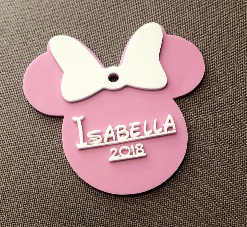 Minnie Mouse Custom Laser Cut Christmas Ornament Personalized | Etsy