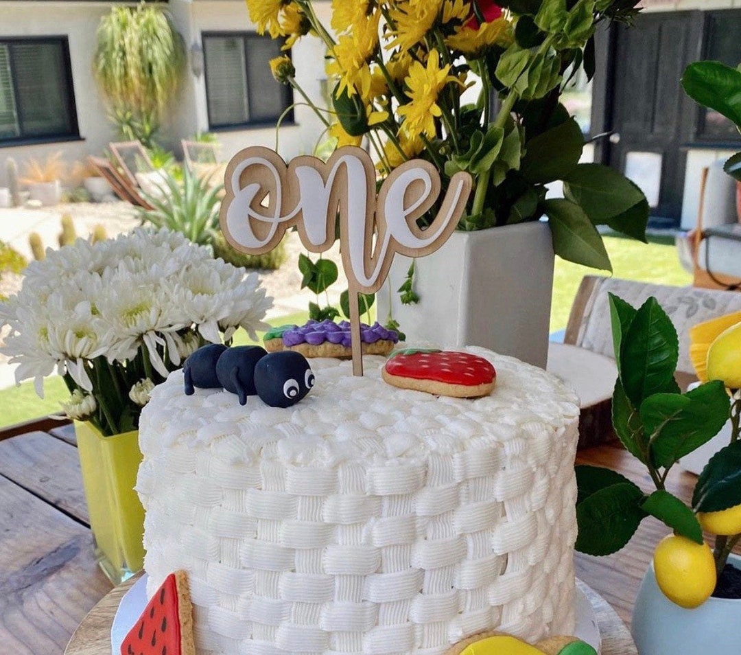 Custom Wood and Acrylic Cake Topper. Two Ply,layered Cake Topper. First ...