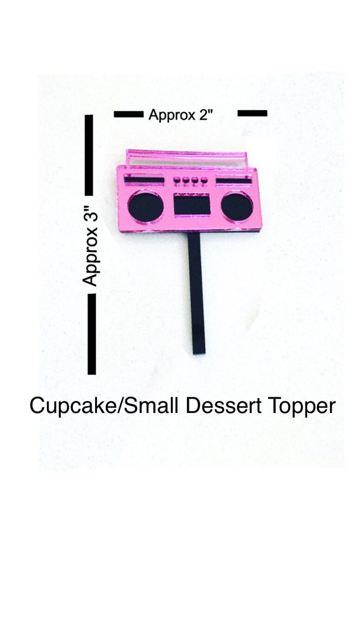 90's Theme Boom Box Cupcake Topper 12 Pack Drink Stirrer | Etsy