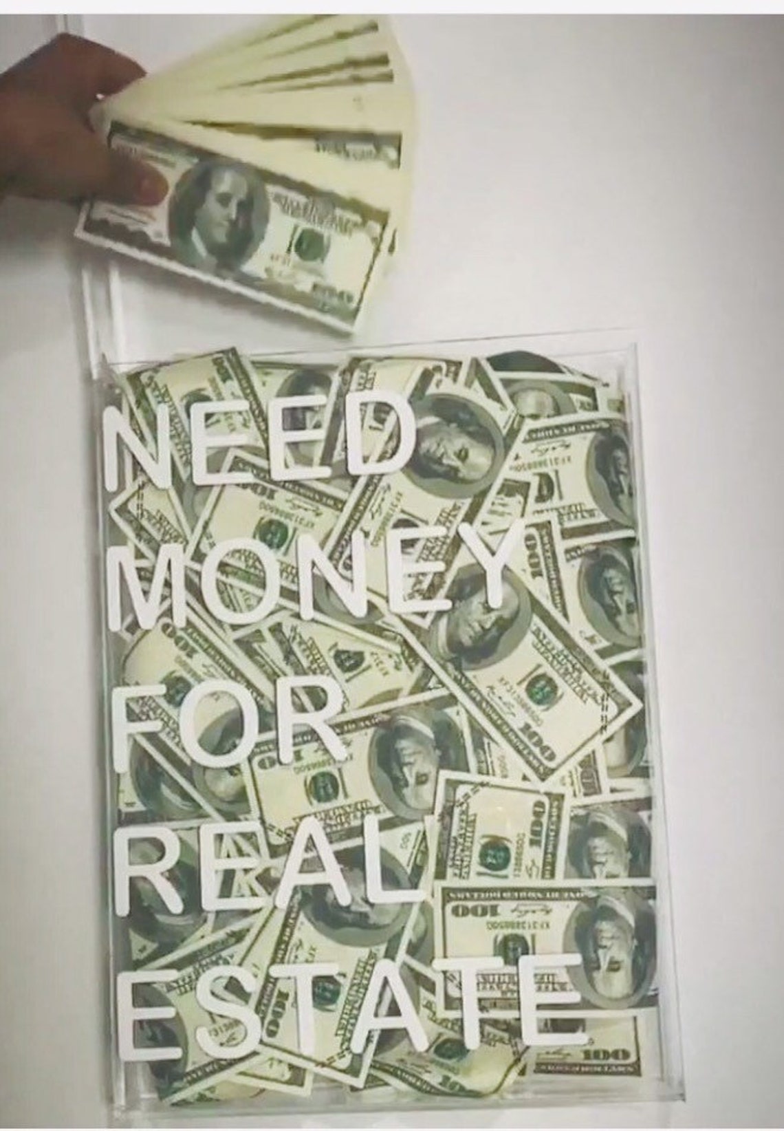 20x28x1.5 Fillable acrylic box wall mounted box clear | Etsy