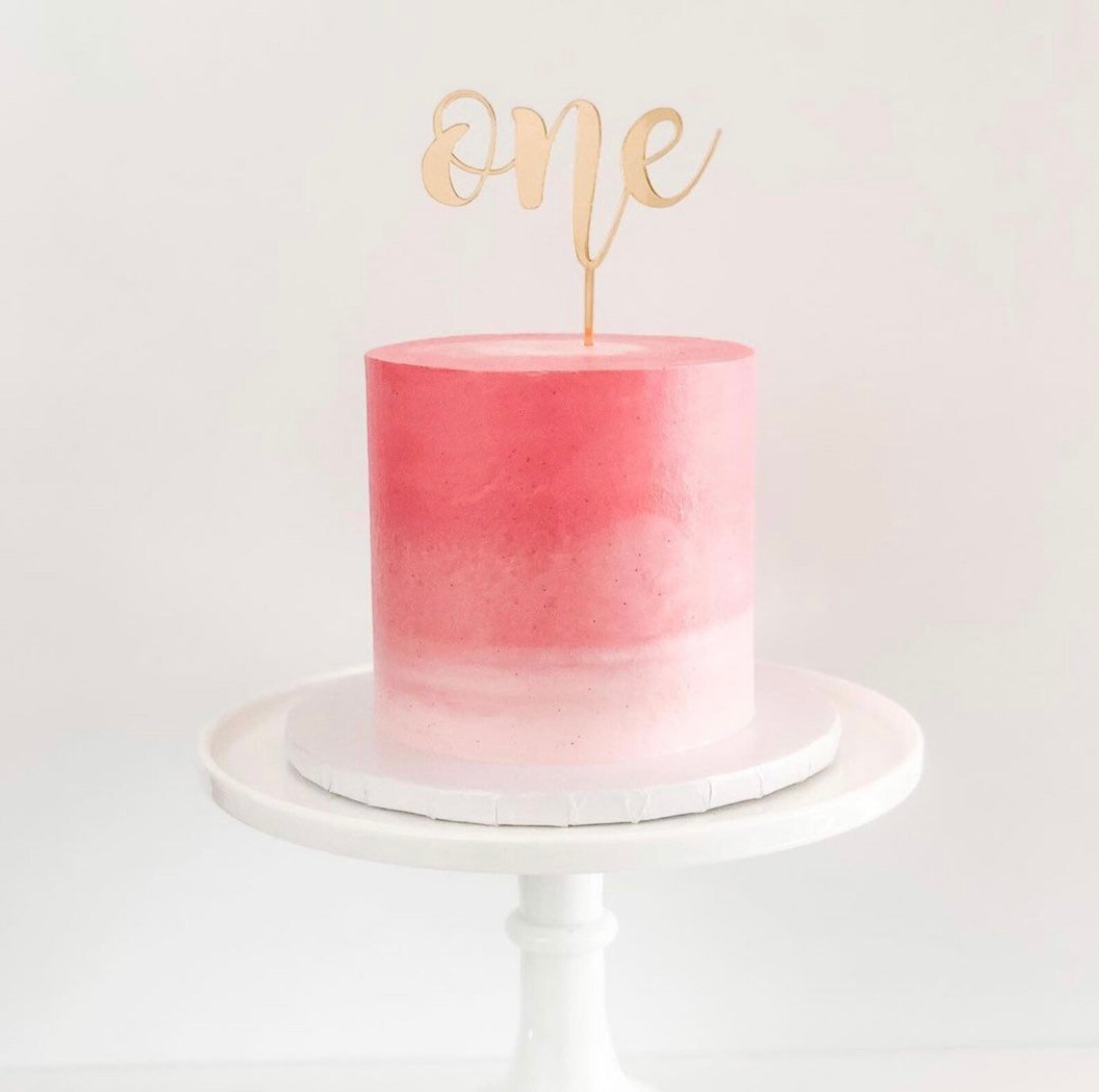 One Cake Topper Babys First Birthday Topper Acrylic Mirrored | Etsy