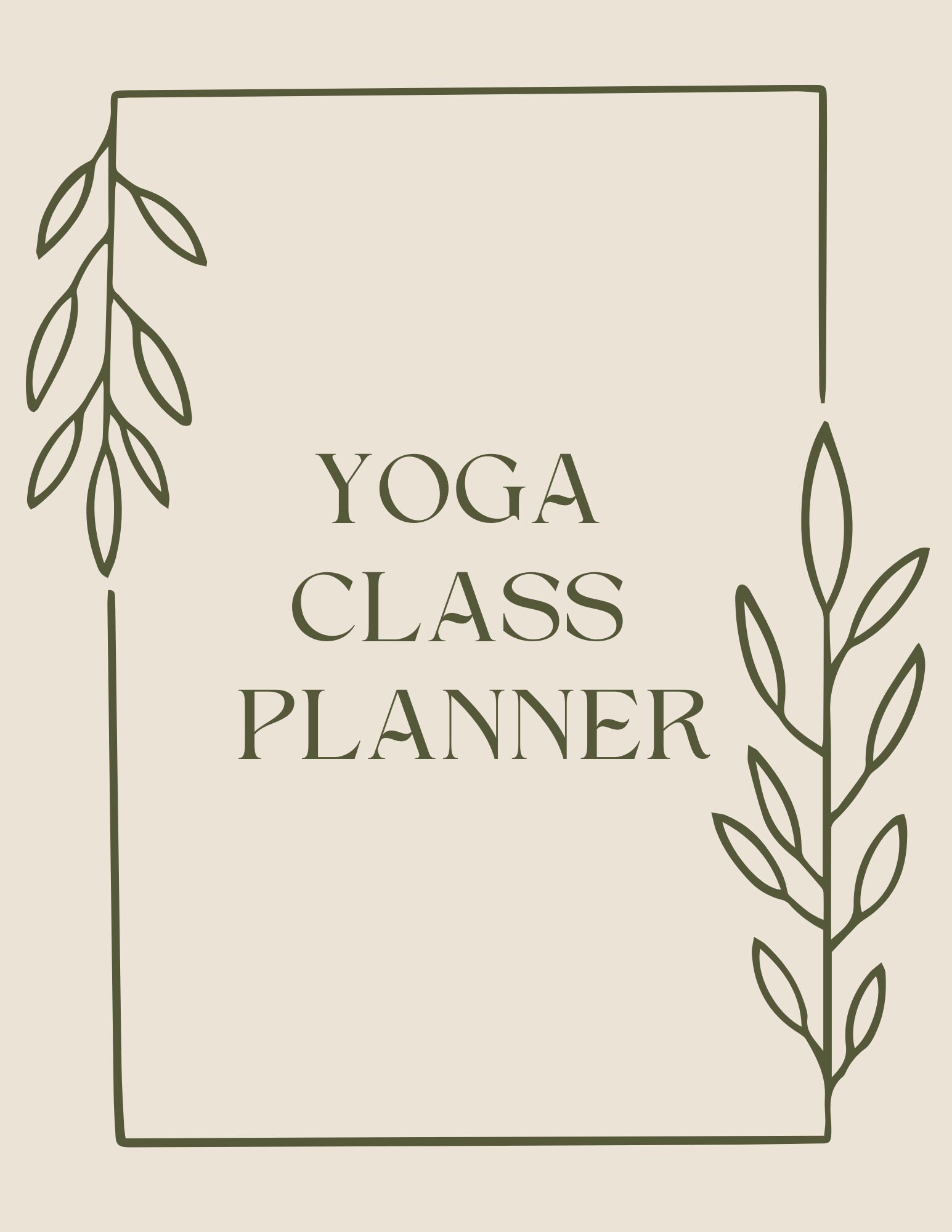 Yoga Class Fillable Plan Sheets Printable Yoga Class Planner Yoga ...