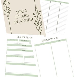 Yoga Class Fillable Plan Sheets - Printable Yoga Class Planner - Yoga ...