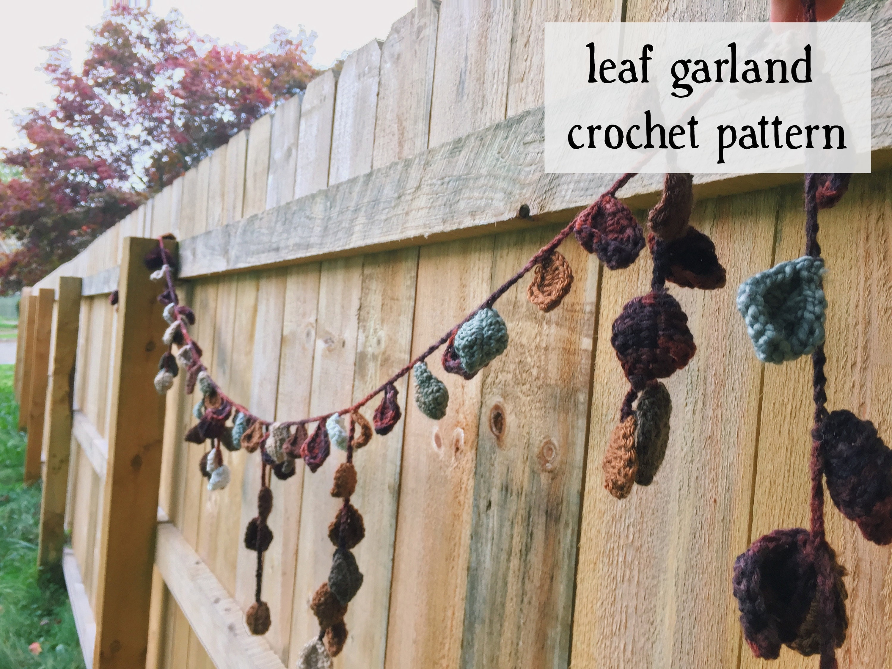 CROCHET PATTERN Crochet Leaves/lights Garland Pattern PDF - Etsy