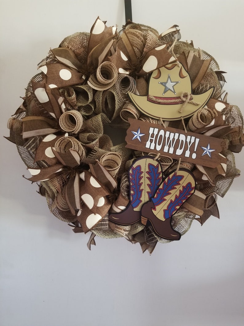 Cowboy Wreath Rustic Wreath Western Wreath Farmhouse - Etsy