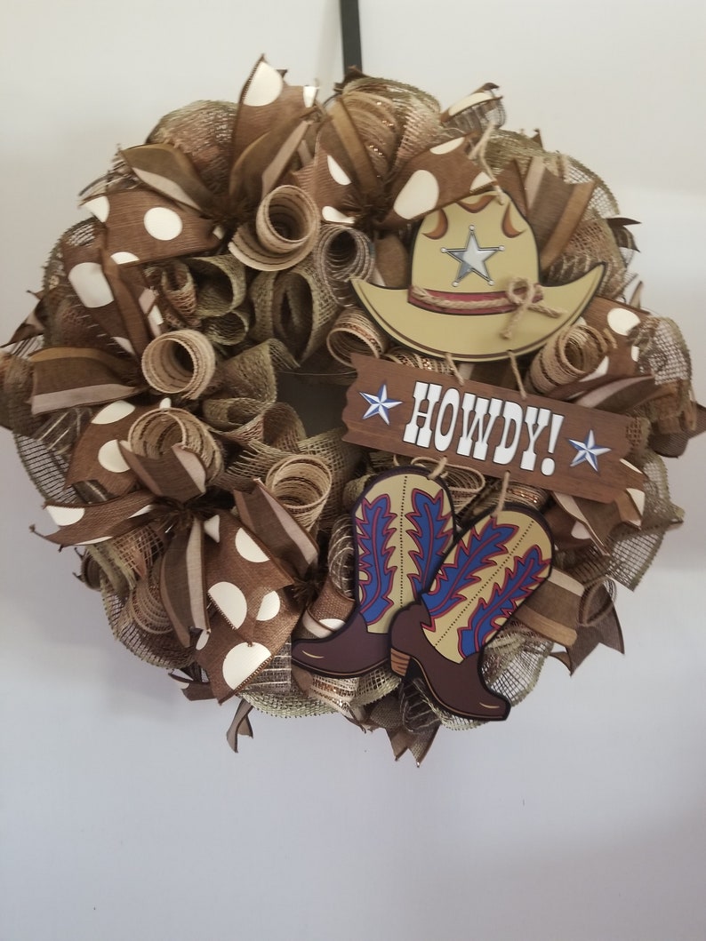 Cowboy Wreath Rustic Wreath Western Wreath Farmhouse - Etsy
