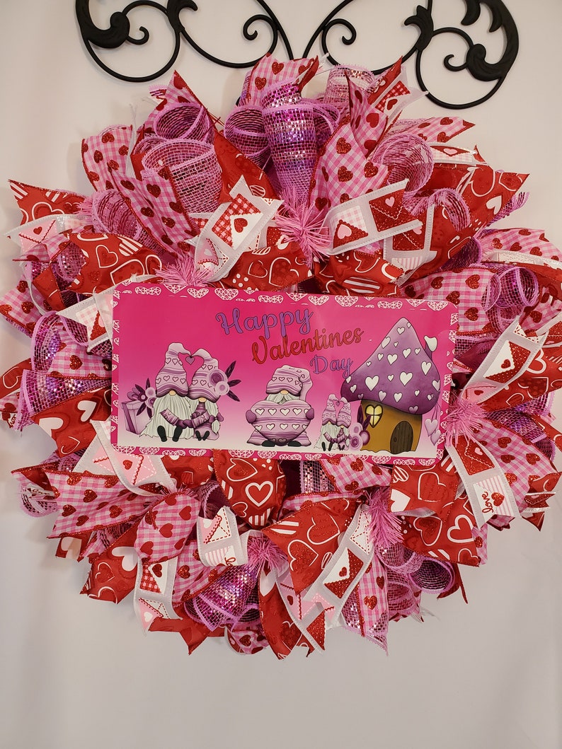 Valentine's Day Wreath Valentine's Day Heart Wreath - Etsy