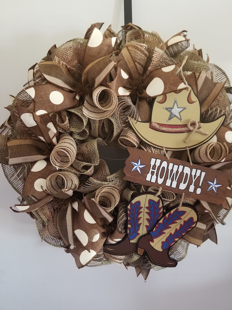 Cowboy Wreath Rustic Wreath Western Wreath Farmhouse - Etsy