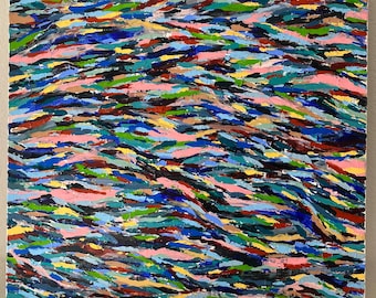 Untitled No. 68 Original Colorful Abstract Painting Expressionism 30x40 ...