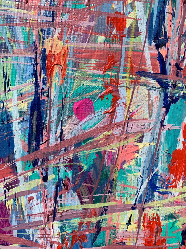 Sans titre no 15 Peinture abstraite colorée originale (en anglais ...