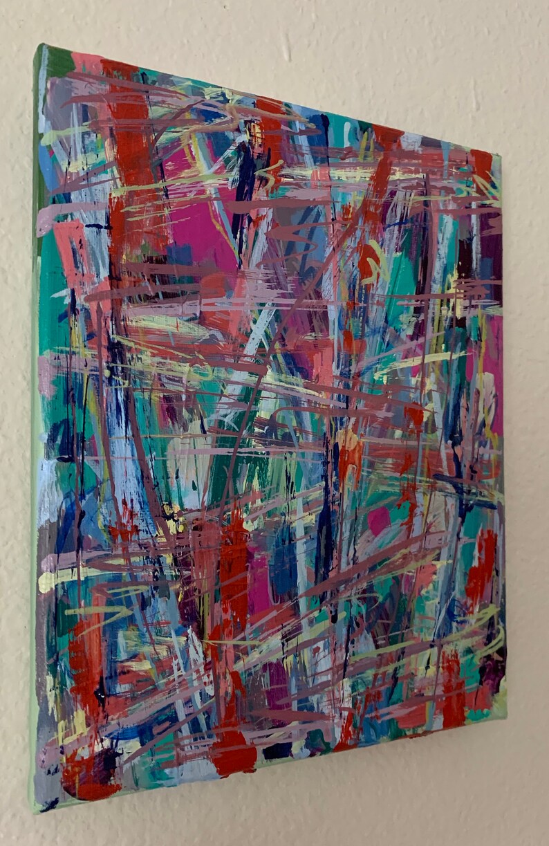 Sans titre no 15 Peinture abstraite colorée originale (en anglais ...