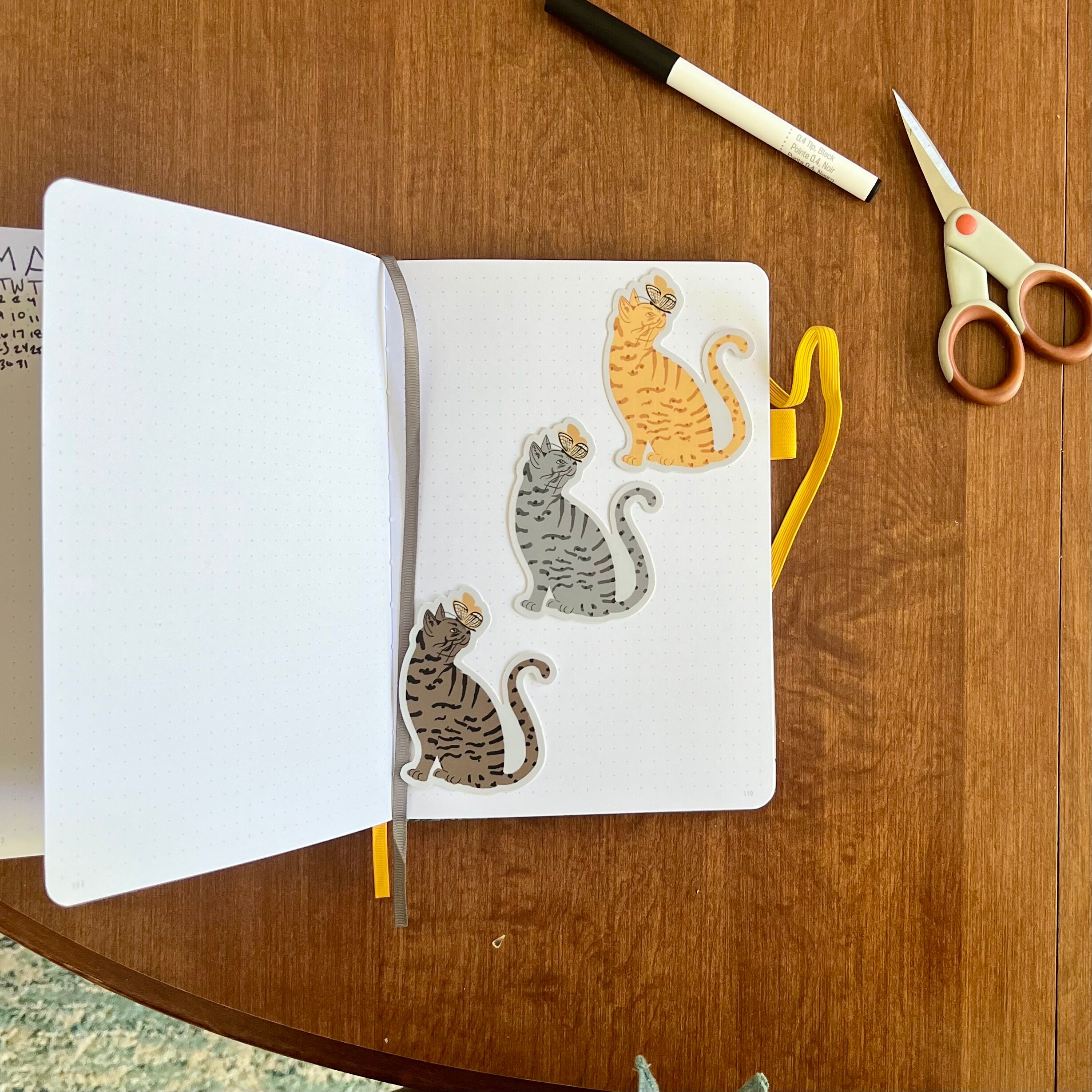 Tabby Cat Vinyl Sticker Hand Drawn, Gift for Cat Lovers, Cat Moms and ...