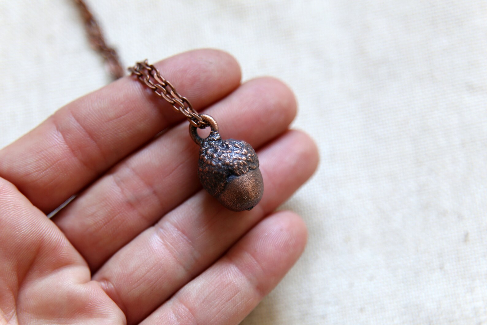 Acorn Necklace Autumn Necklace Acorn Pendant Woodland | Etsy