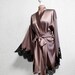 Pure Silk Robe Boudoir Robe Dressing Gown Floor Length - Etsy