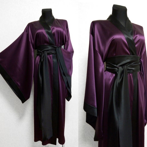 Pure Silk Robe Boudoir Robe Dressing Gown Floor Length - Etsy