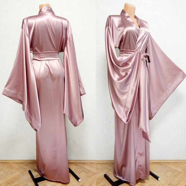 Pink Silk Robe - Etsy