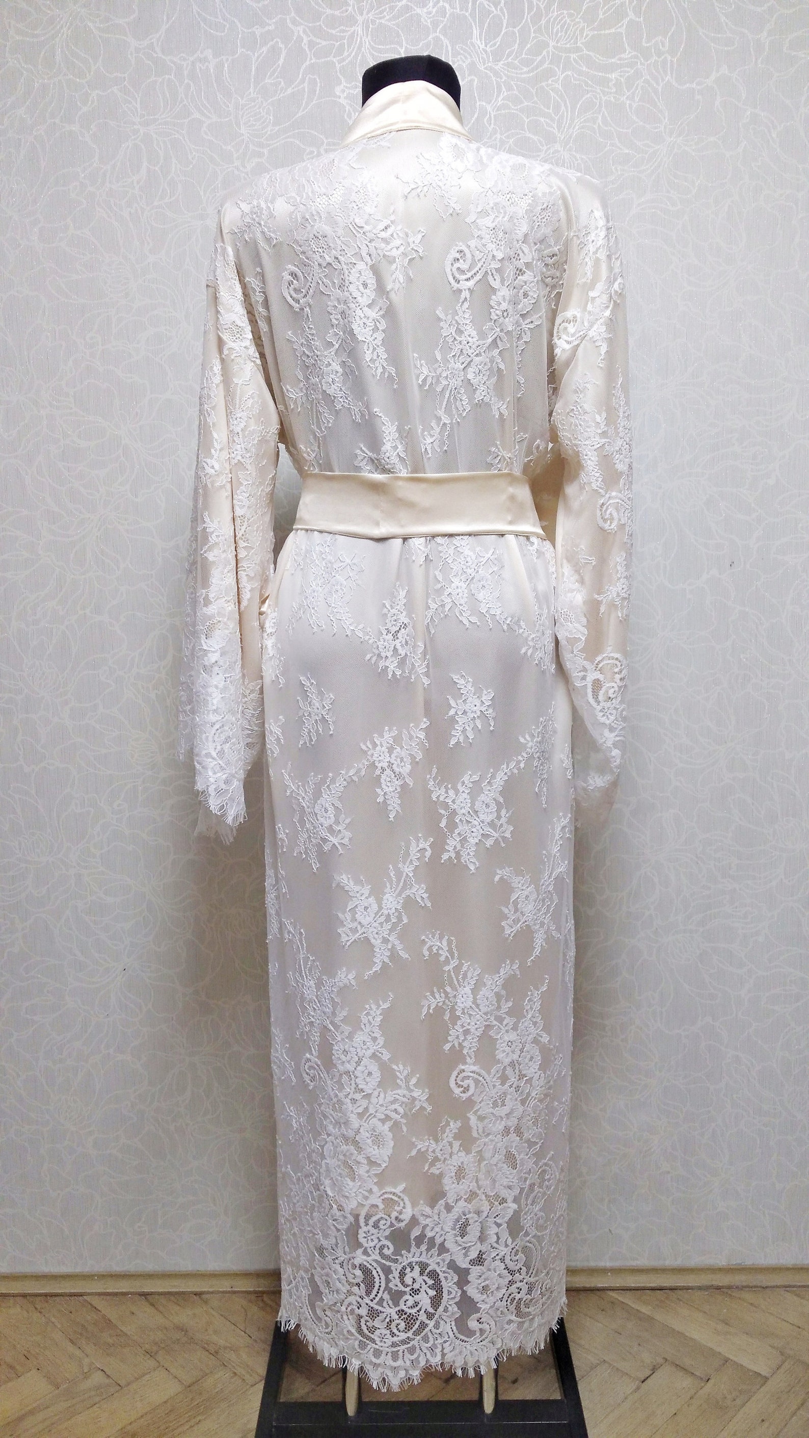 White Wedding Robe Long Bridal Robe Plus Size Robe | Etsy